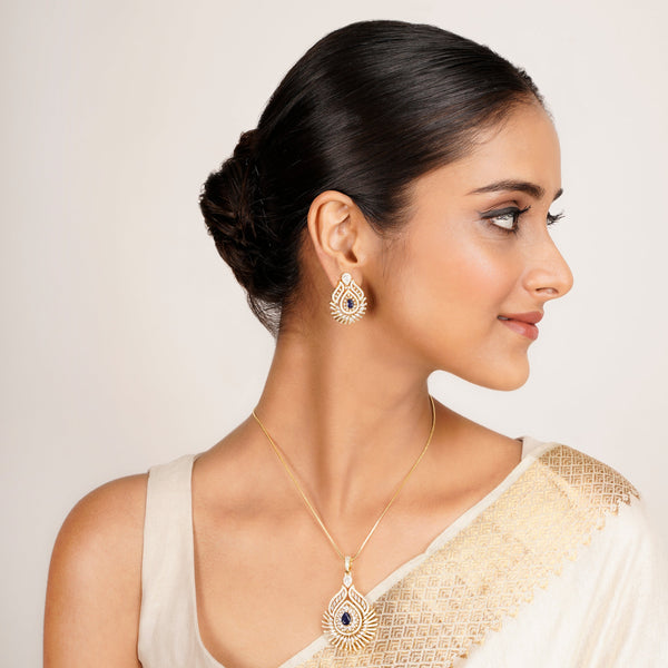 22k Gold Plated Ridhi Kumbha Pendant Set – Art Karat Global