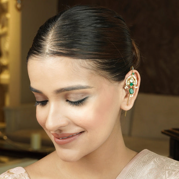 22k Gold Plated Kaanphool Drop Earpin – Art Karat Global