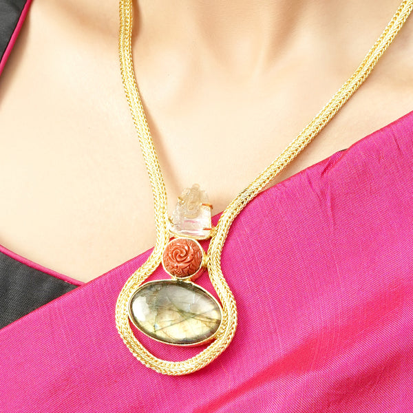 Anya 22k Gold Plated Necklace Set – Art Karat Global