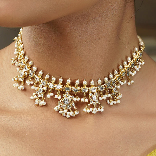 Gemstone Deepali 22k Gold Plated Necklace Set – Art Karat Global