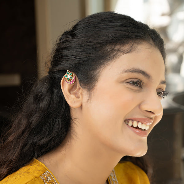 22k Gold Plated Chand Star Earcuff – Art Karat Global