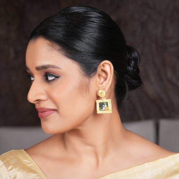 22k Gold Plated Krishna Nitya Earring – Art Karat Global