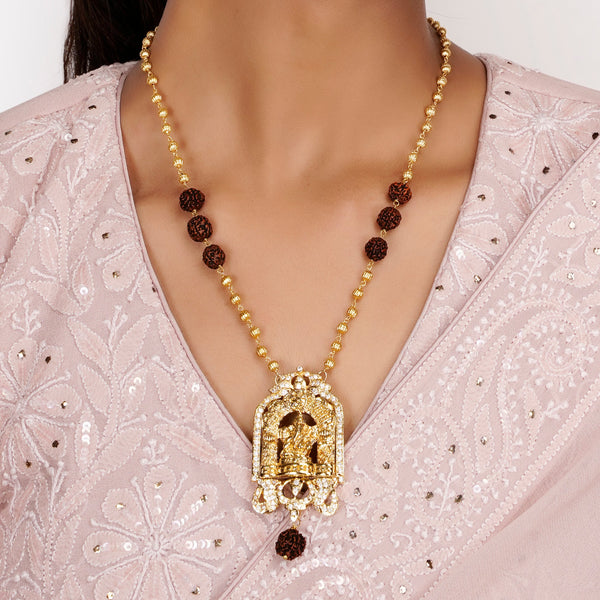 22k Gold Plated Teej Devalya Pendant Set – Art Karat Global